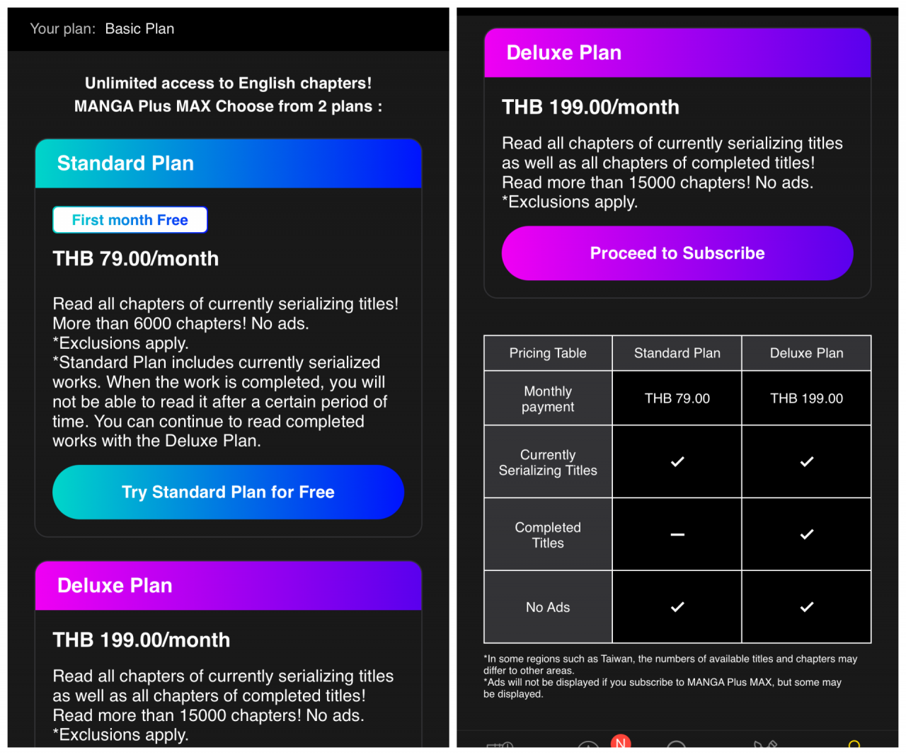 Manga Plus ออกแพ็กเกจอ่านมังงะ Standard Plan และ Deluxe Plan เริ่มต้น ...