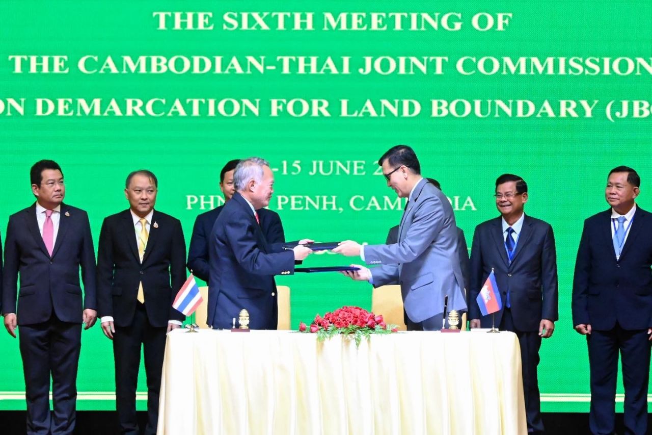 ไทย-กัมพูชา ลงนามประชุม JBC แล้ว “ประศาสน์” ปัดตอบหลังเขมรยื่นฟ้องศาลโลก